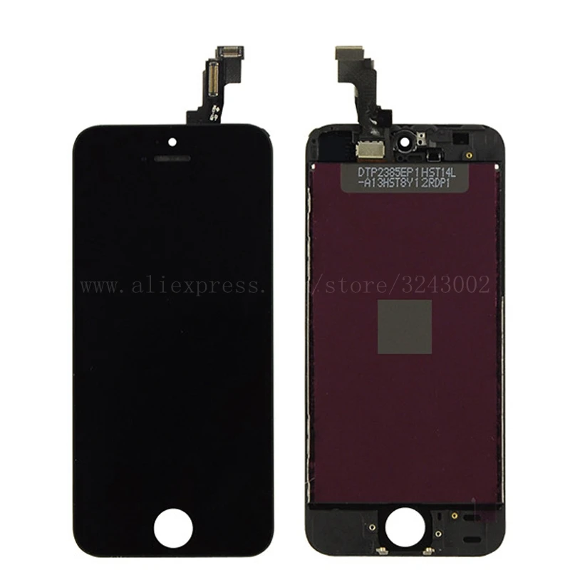 For Apple iPhone 5S LCD Display + Touch Screen + LCD Foam + Camera Ring ...
