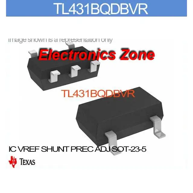 TL431BQDBVR IC VREF SHUNT PREC ADJ SOT 23 5 TL431BQDBVR 431 TL431 ...