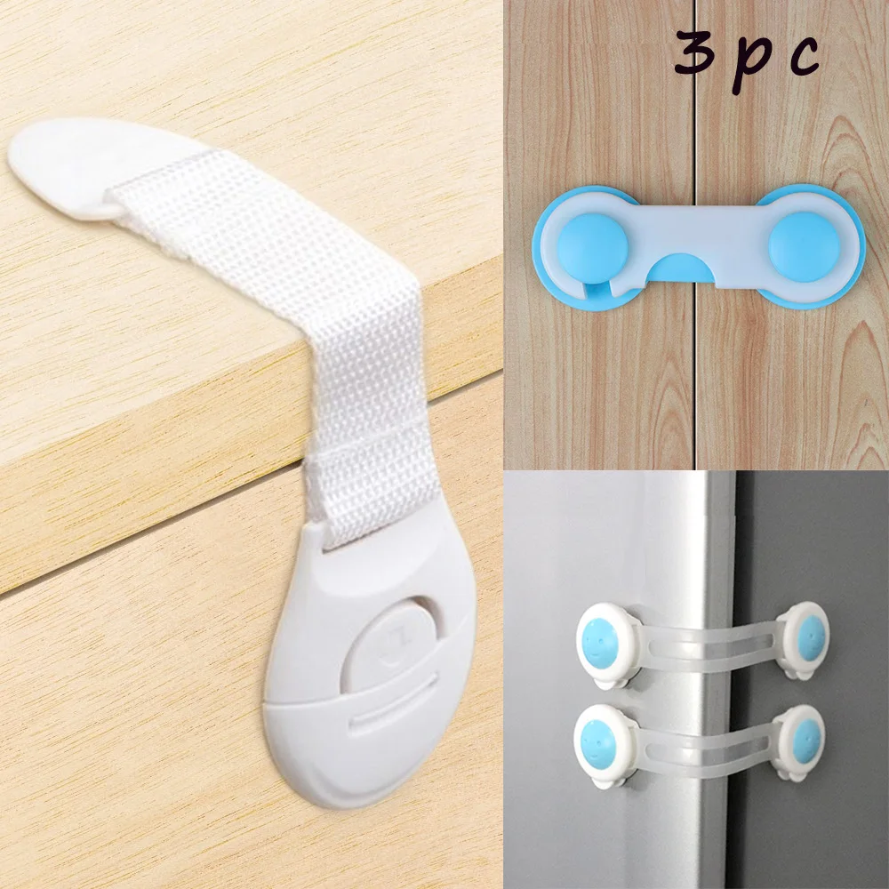 3pc Baby Safety Lock Drawer Lock Kids Cabinet Locking of Children ...