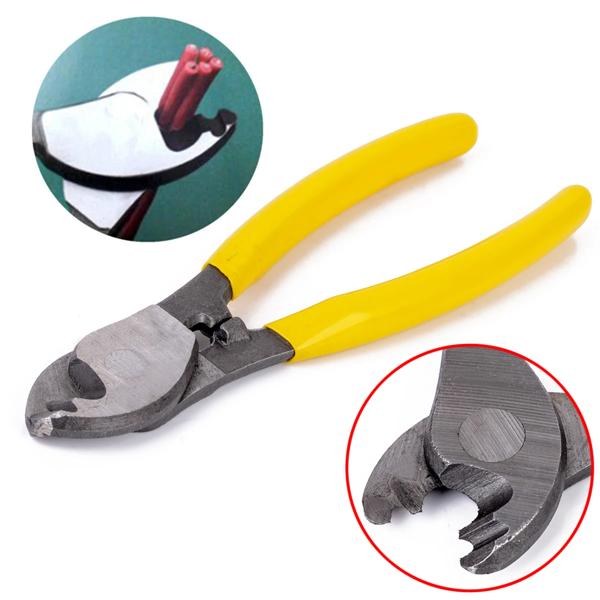1pcs DWZ 6 Electric Wire Cable Cutter Plier Plastic Handle Steel Shear ...