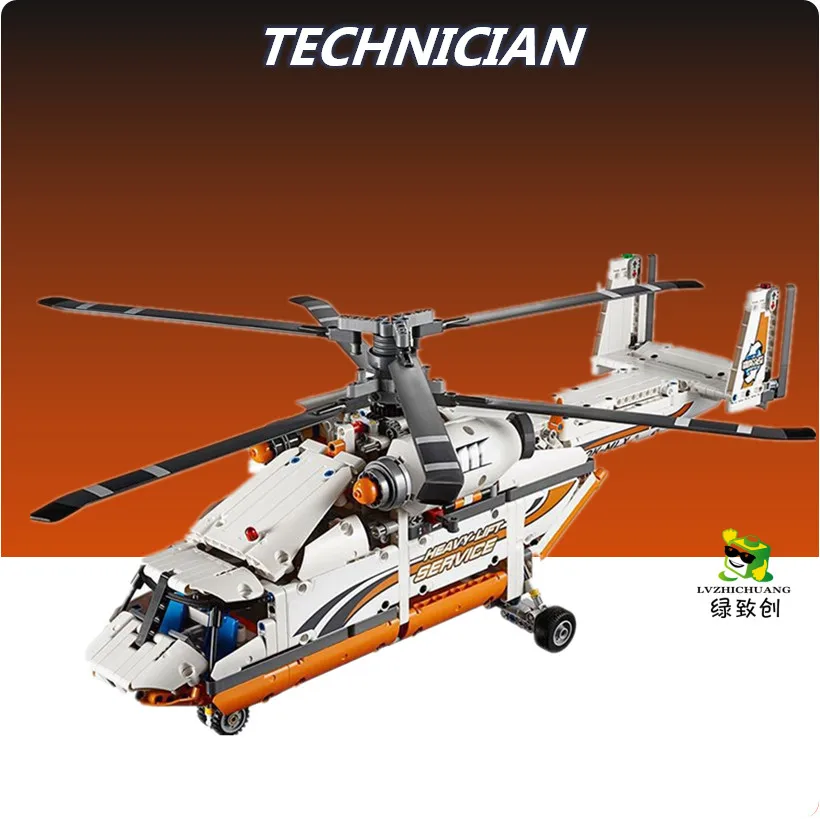 Techniques Lepin 20002 Heavy Lift Helicopter Technic Plane Building ...
