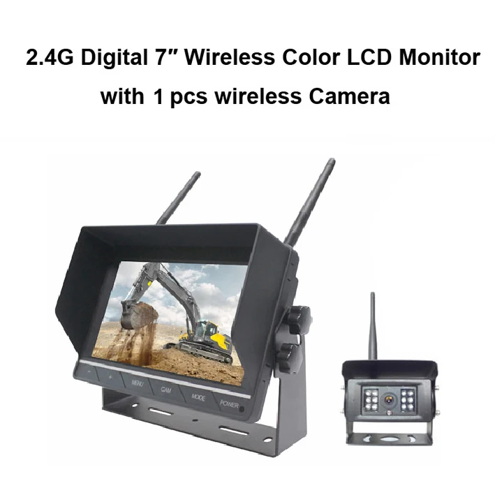 2.4G Digital 7 " Wireless Color LCD Monitor + 1pcs wireless camera-in ...