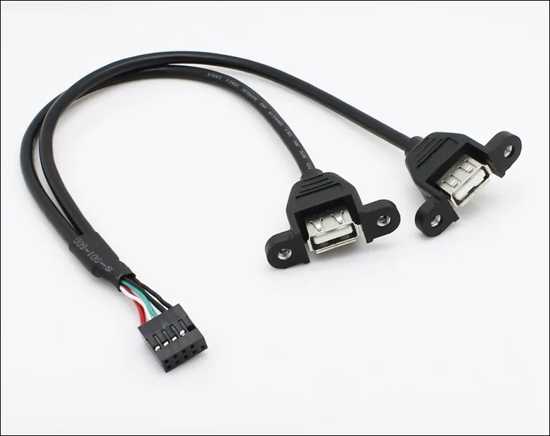 Motherboard-9pin-to-double-USB2-0-baffle-line-with-screw-hole-DuPont ...