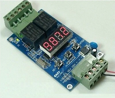 Dual programmable relay board / 2 voltage detection control / off cycle timer|relay 30a|timer ...