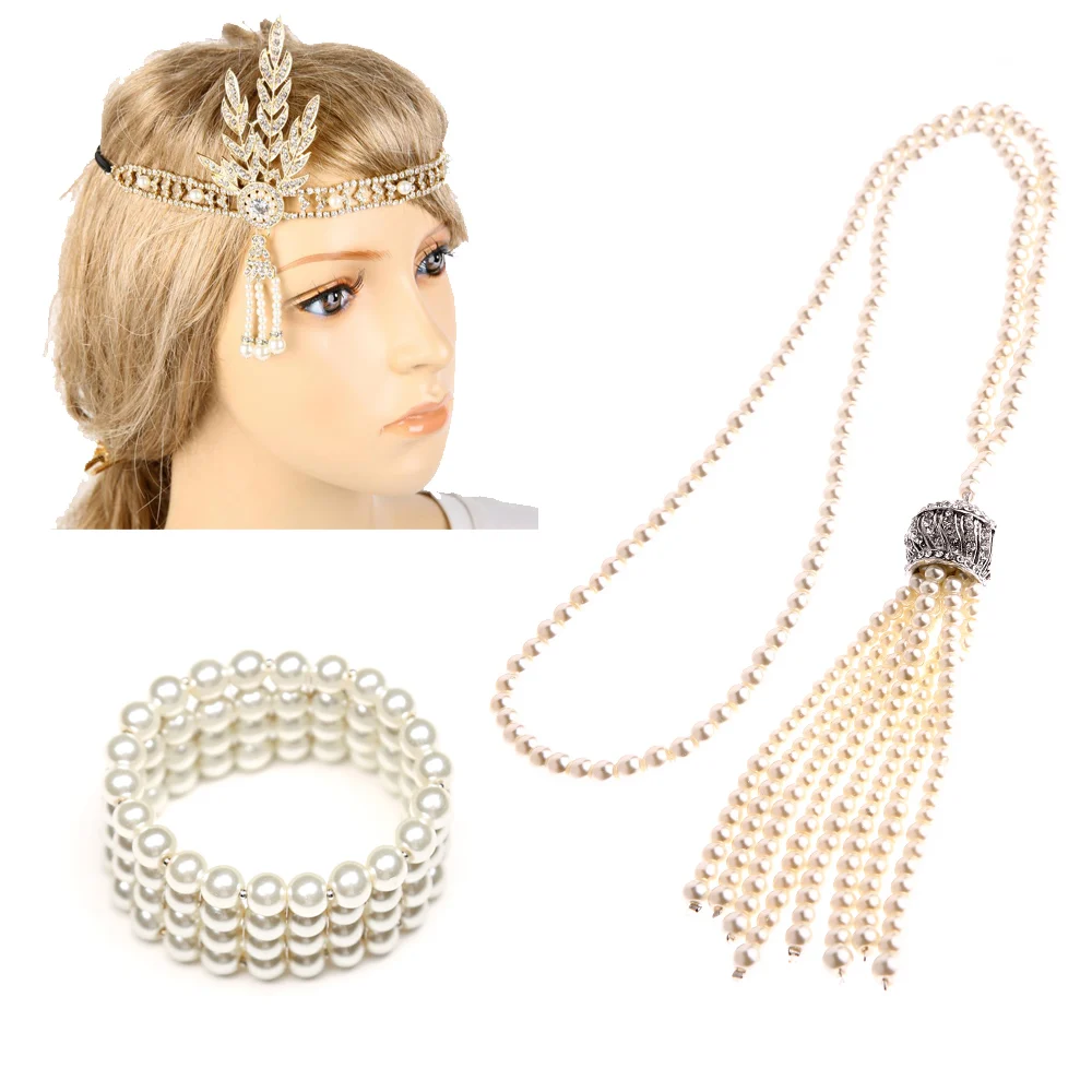 women's cosplay Halloween flapper feather headband headwear 1920s 50s ...