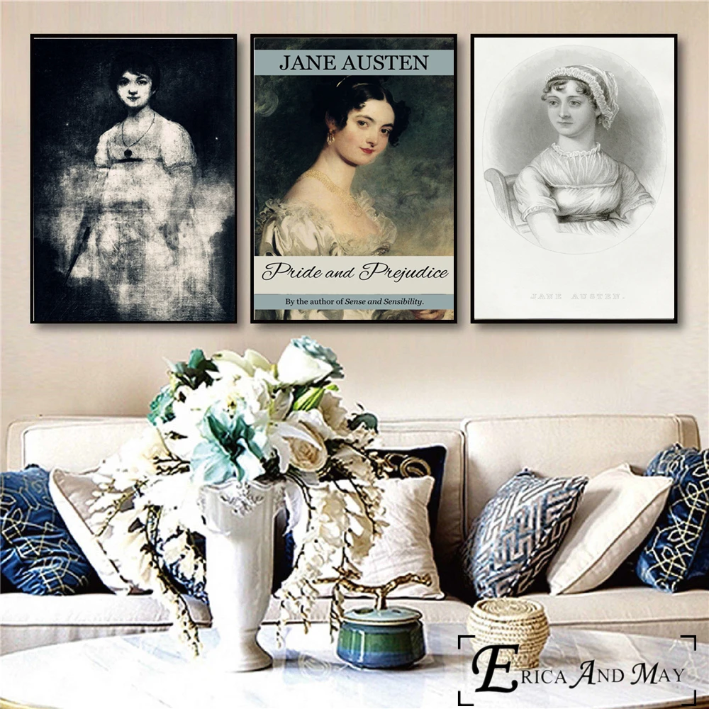 The Portrait Of Jane Austen Posters and Prints Wall art Decorative ...