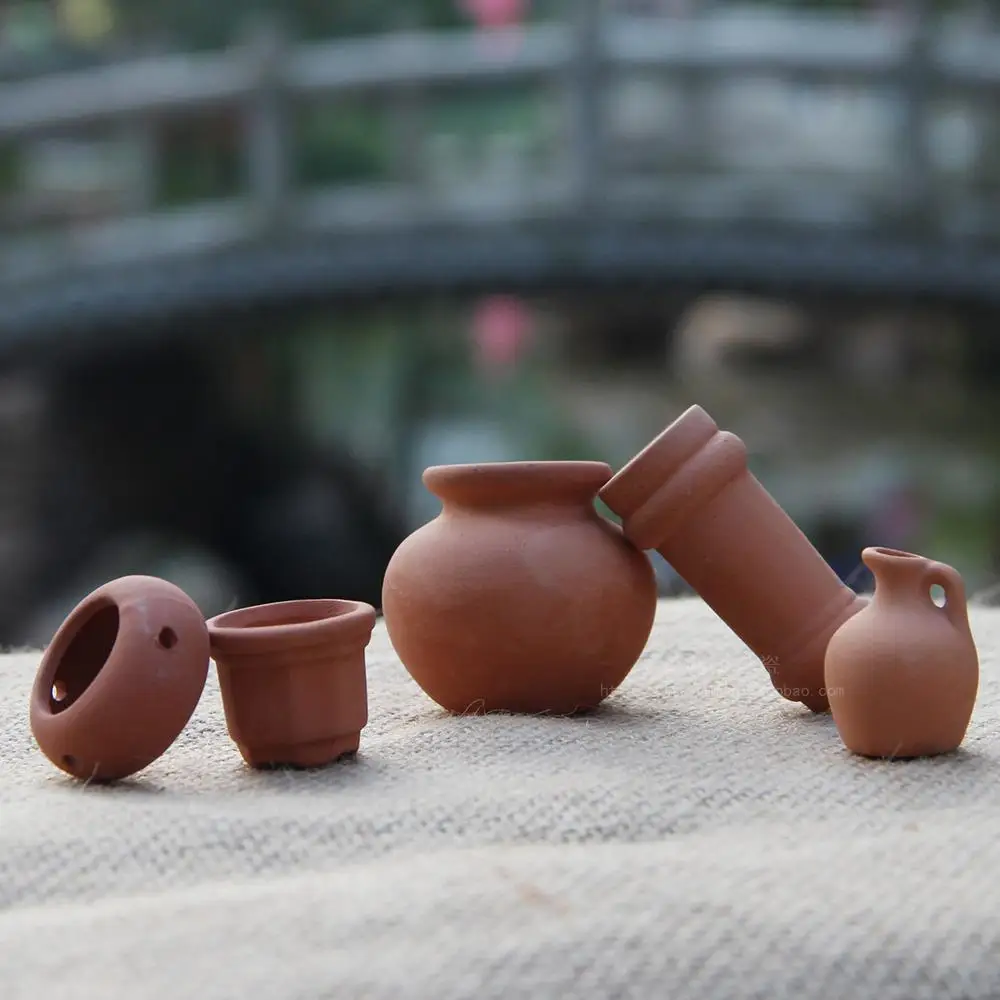 JIAYAN-Dollhouse-miniature-Terra-cotta-pot-Rural-wind-garden-green ...