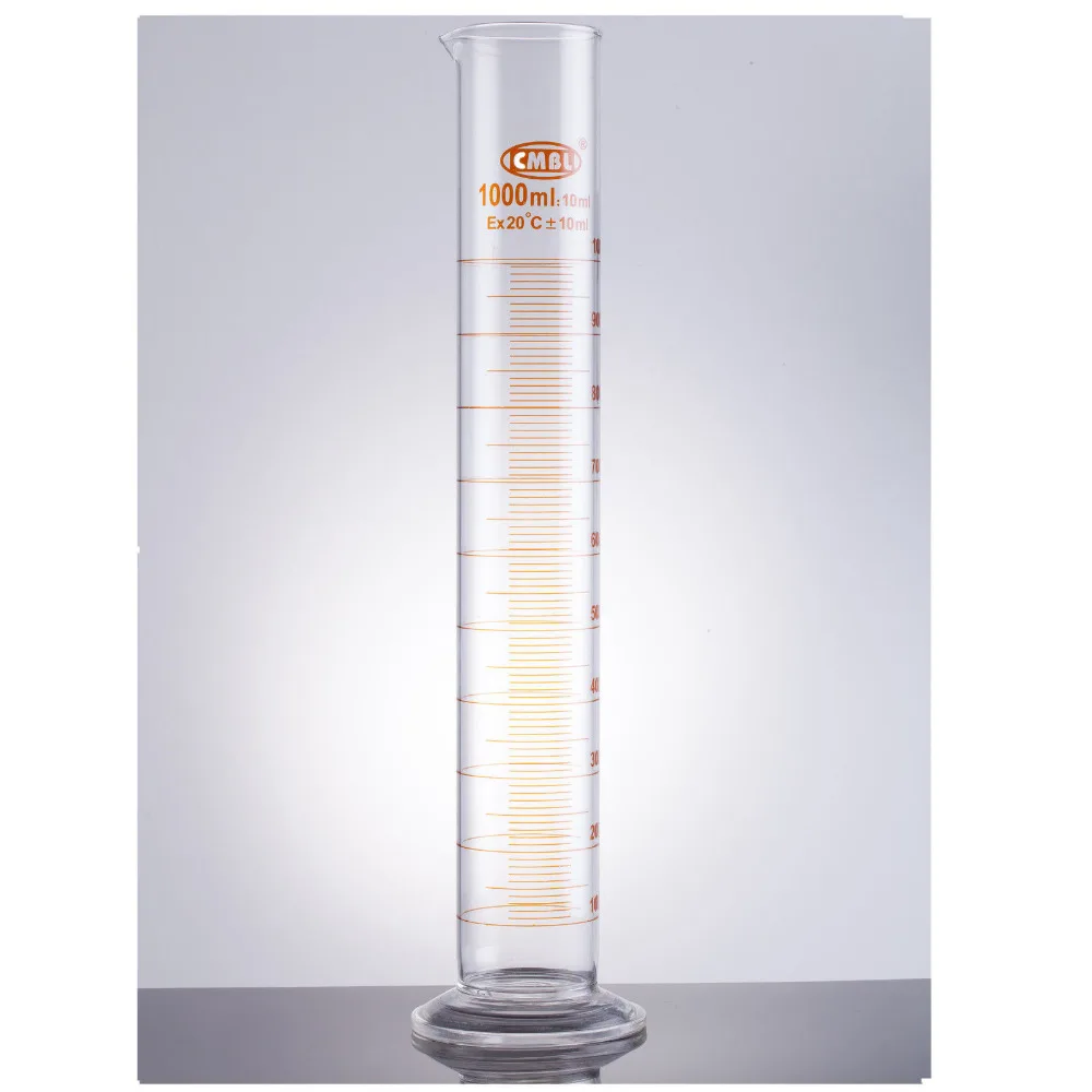 1000ml,Glass Measuring Cylinder W/Graduati,Spout Mouth,1 Litre,Heavy ...