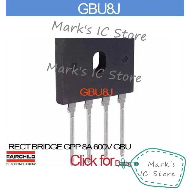Gbu8j RECT puente GPP 8A 600 V GBU GBU8 8 GBU 8J GBU 8J|bridge metal ...