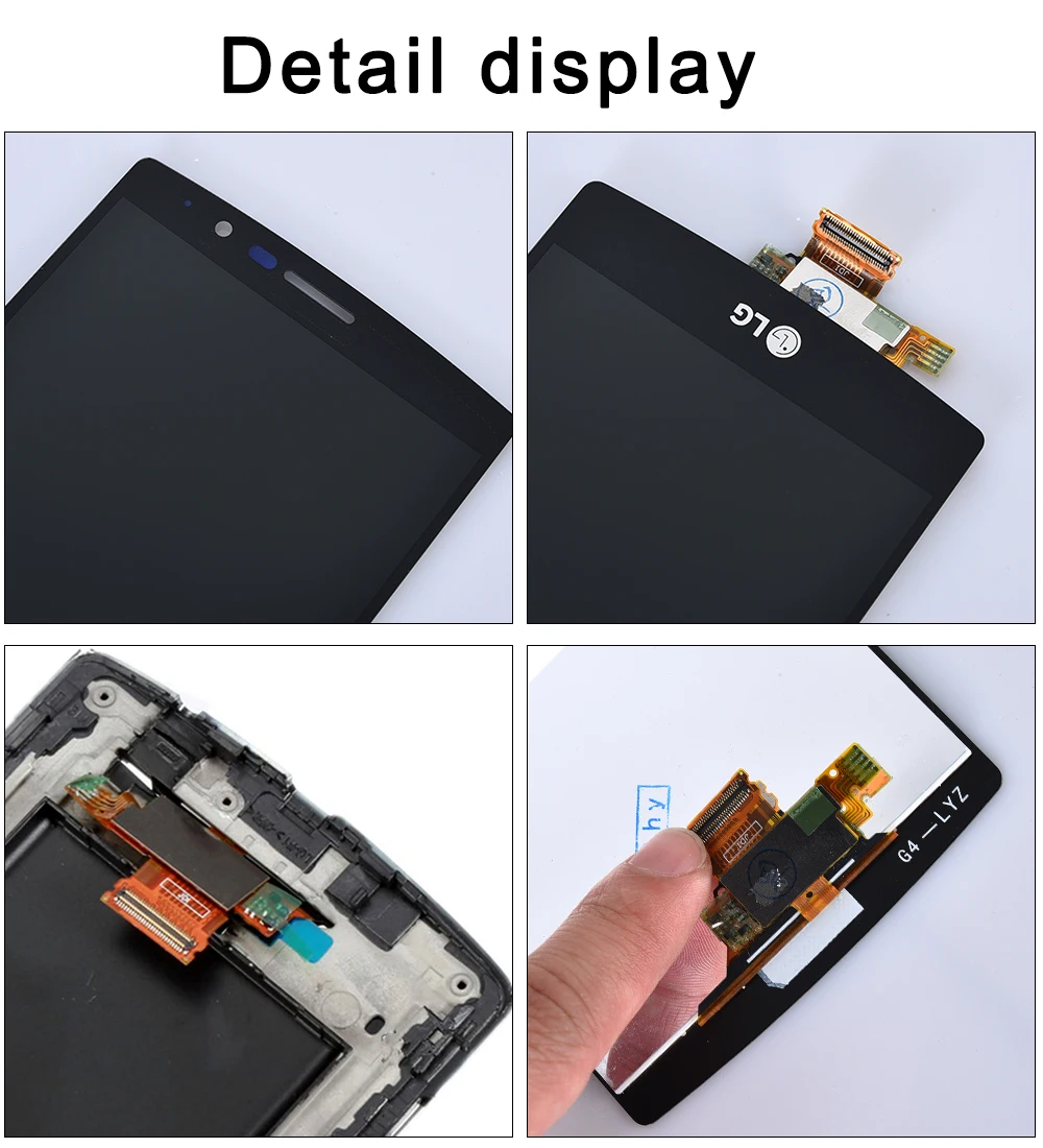 5,5 дюймовый черный 2560x1440 LG G4 H815 ЖК-дисплей с кодирующий ...