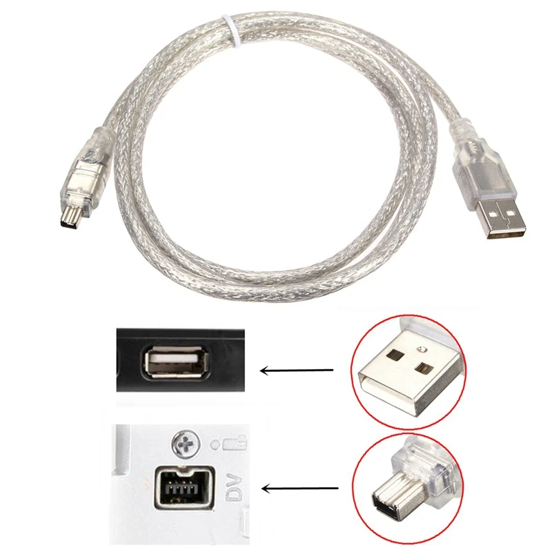 USB Male to Firewire IEEE 1394 4 Pin Male iLink Adapter Cord firewire ...