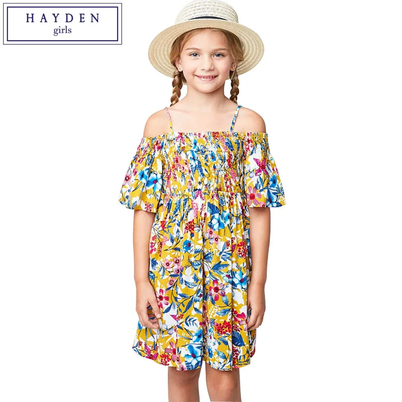 HAYDEN Girls Floral Off Shoulder Dress Summer 2018 Fashion Bohemian ...