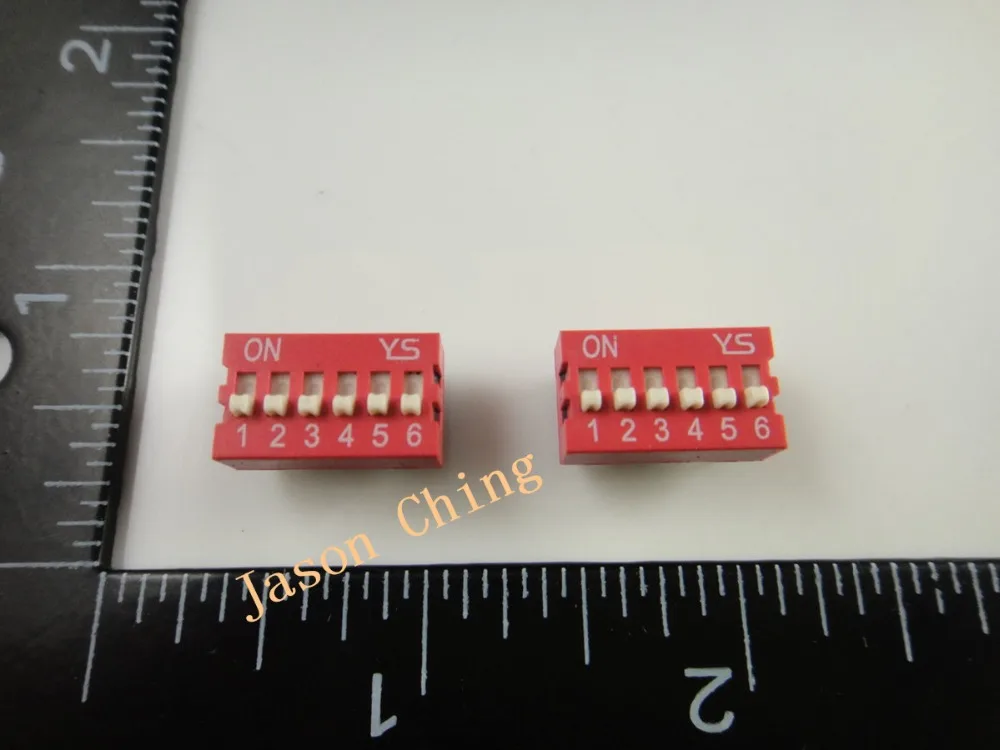 100pcs-6P-6-Position-DIP-Switch-2-54mm-Pitch-2-Row-12-Pin-Slide-DIP ...