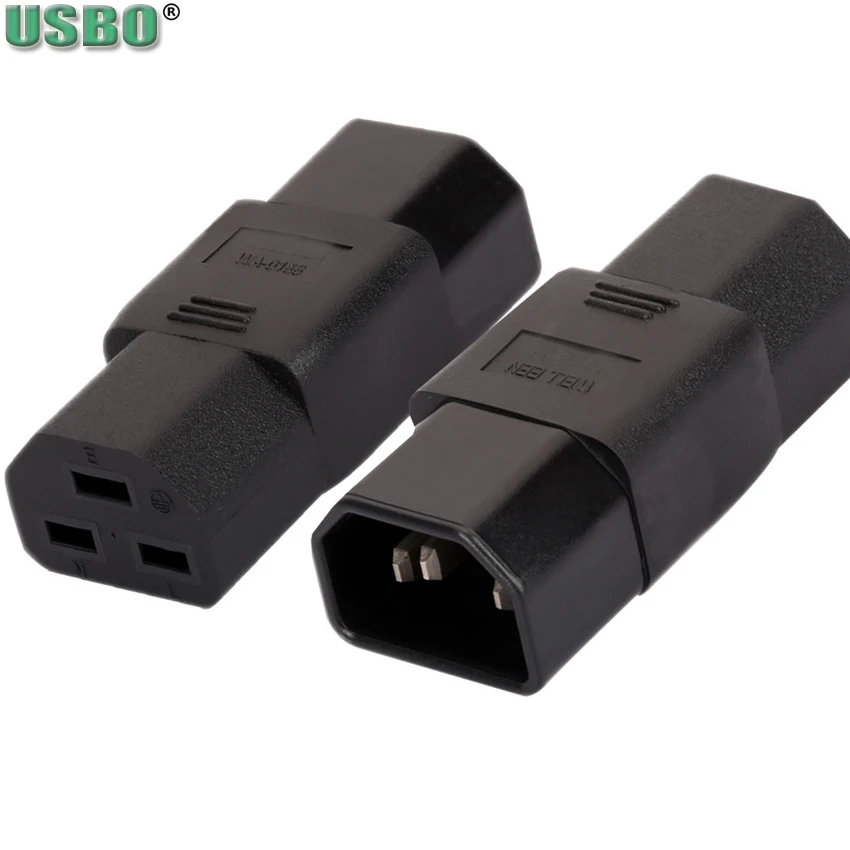 Black CE Copper 16A IEC320 C21 to C14 10A UPS PDU Computer Power ...