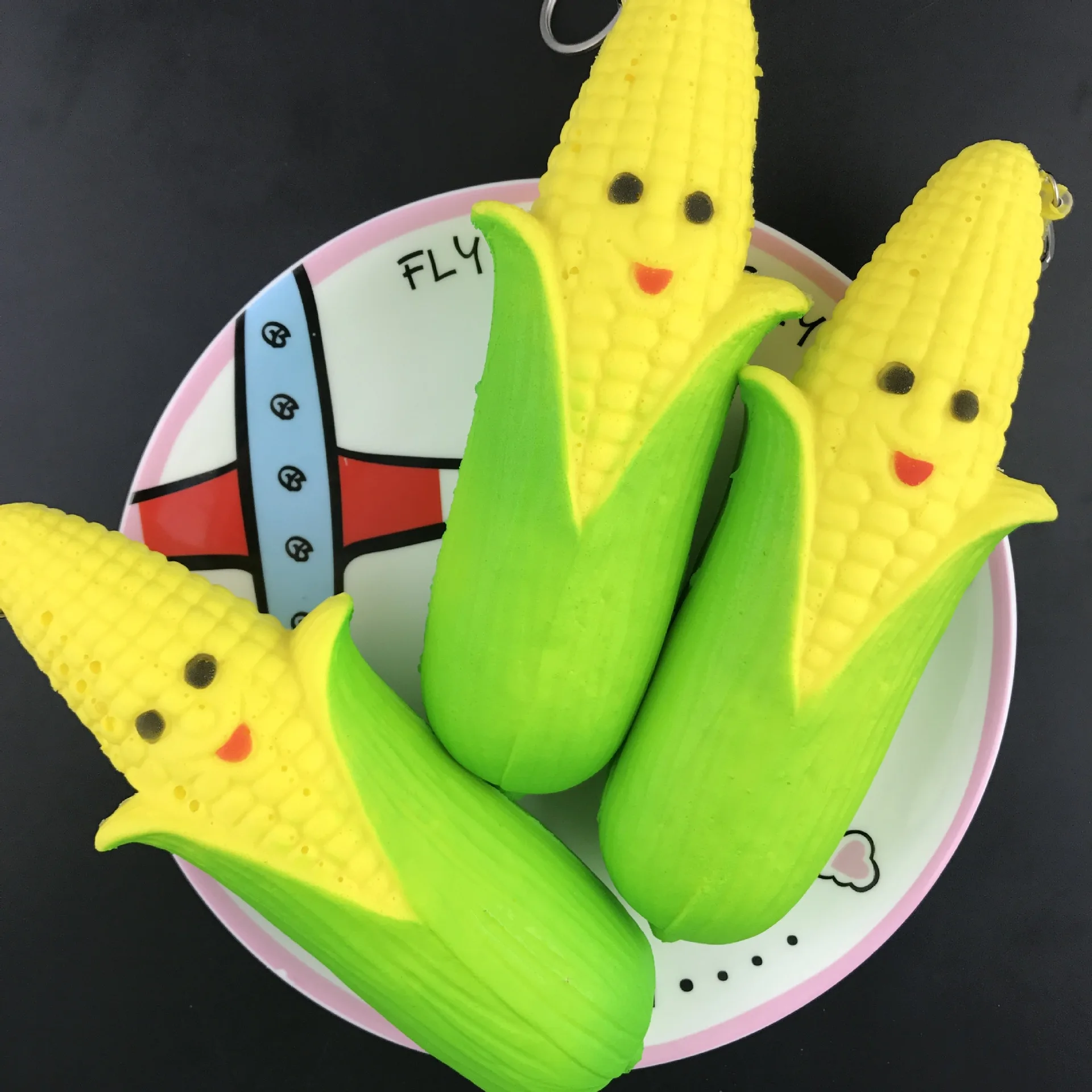 Soft 3pcs Cute Simulation Corn Slow Rising Antistress Venting Toys Kids ...