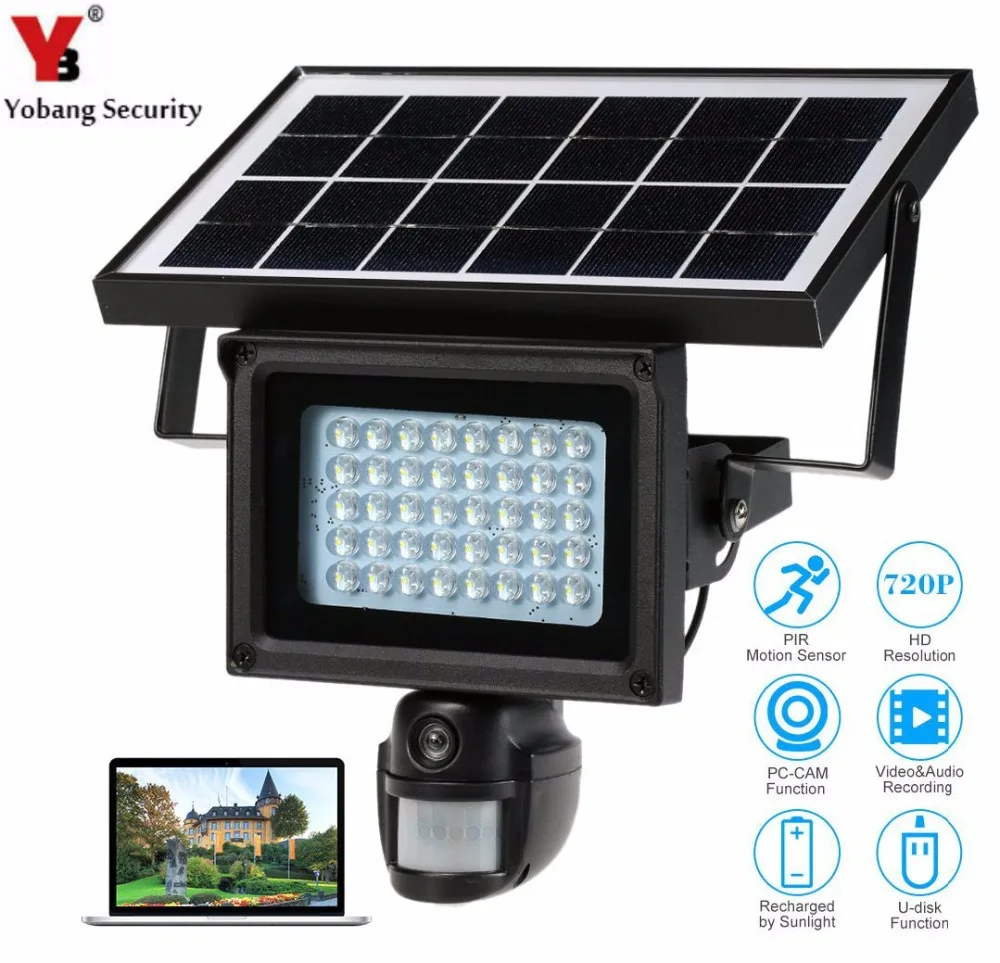 YobangSecurity Solar Power Waterproof Outdoor Security Surveillance ...