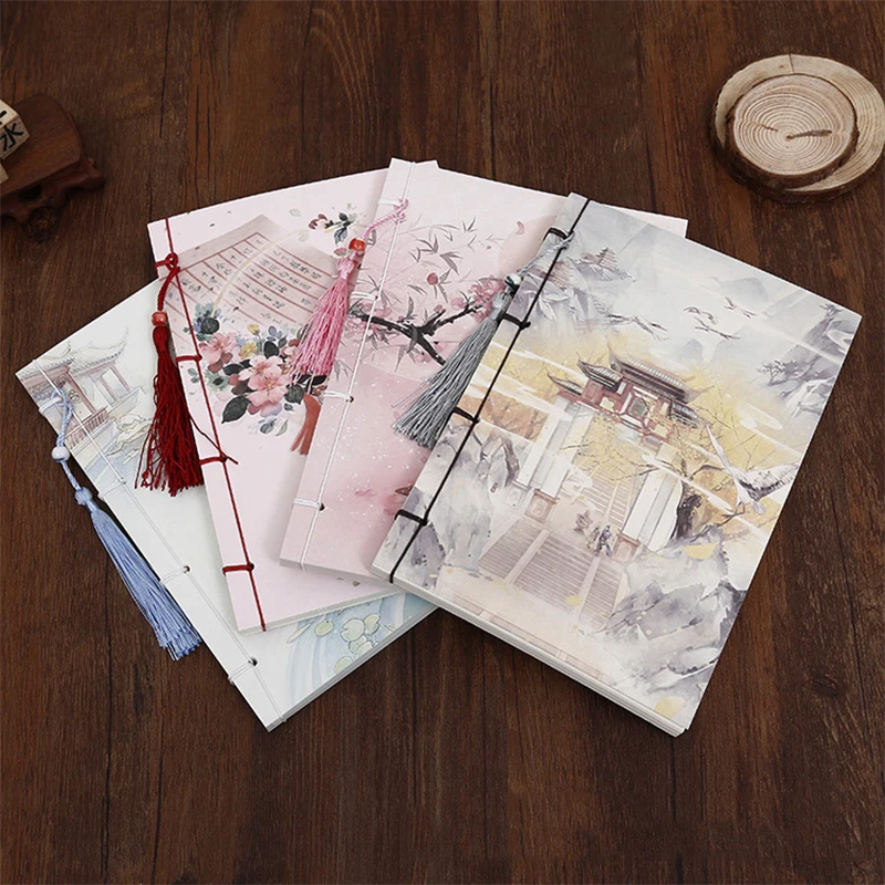 Handcrafted Chinese style tsmip notepad vintage notebook diary planner ...