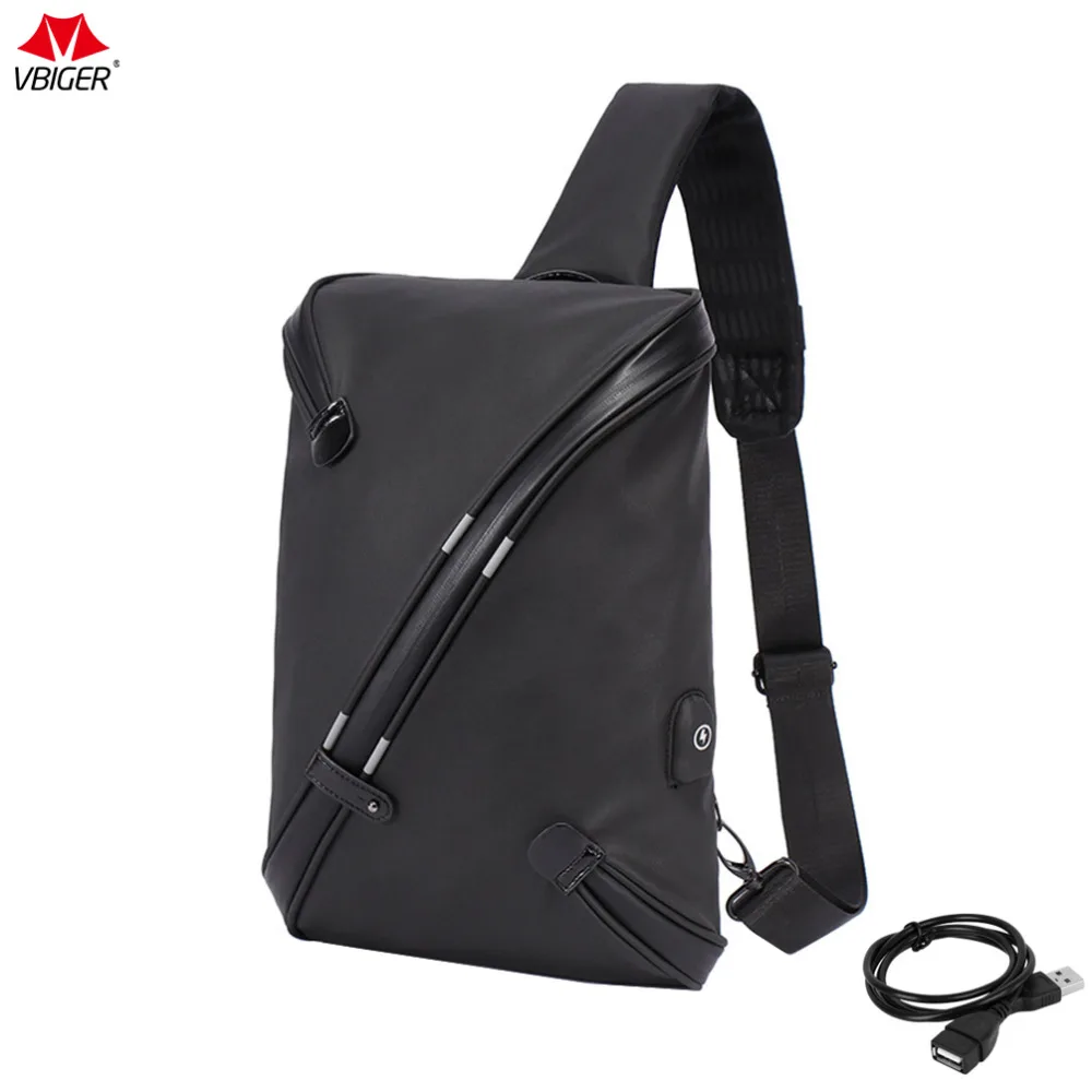 Vbiger Men Chest Bag Oxford Cloth Sling Bag Casual Cross body Chest ...