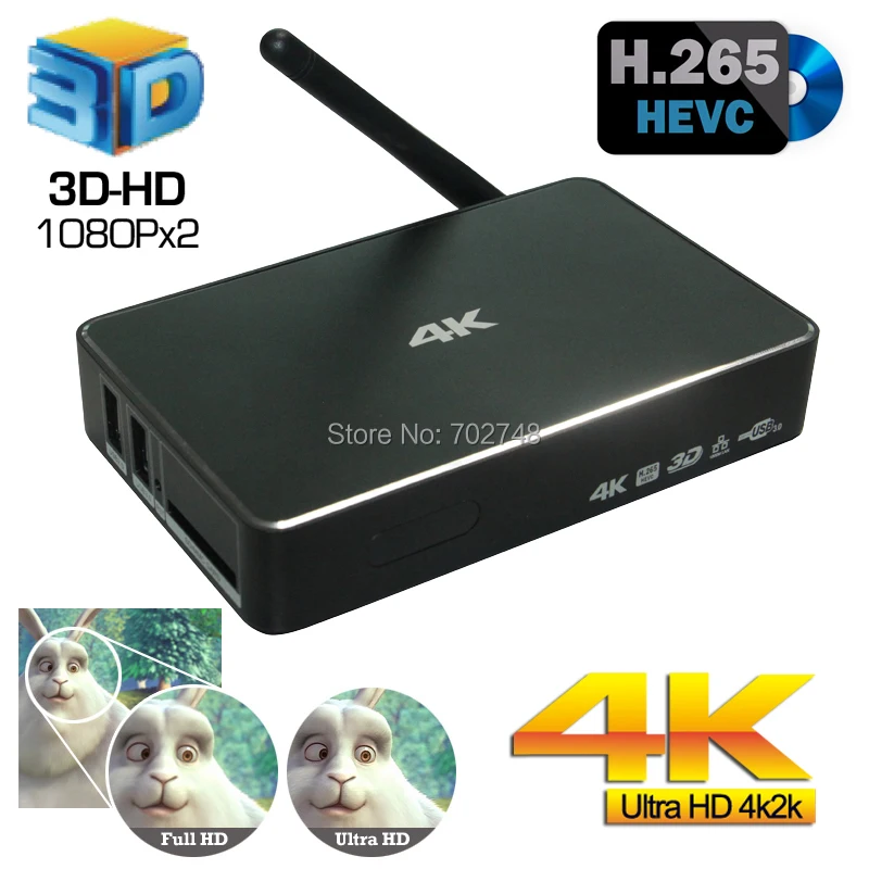 Bluetimes M-195 Realtek Rtd1195 Android 4.4 Tv Box 4k H.265 Hd Media ...