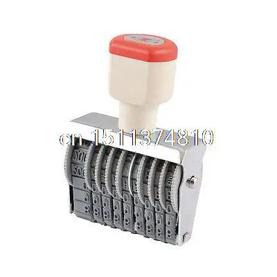10 Digit 9 Wheels Gray Light Blue Rubber Band Self Inking Numbering ...