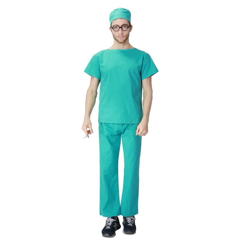 Adult Male Green Fun And Fantasias Doctor Scrubs Cosplay Costumes