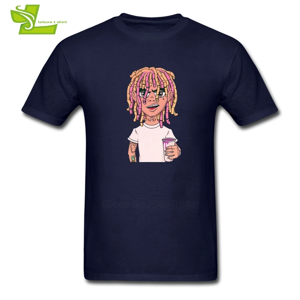 Lil Pump T Shirt Music Man Summer 100% Cotton Graphic Tees Singer Male ...