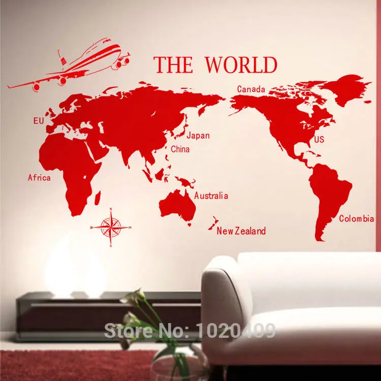 Red Giant World Map Decal