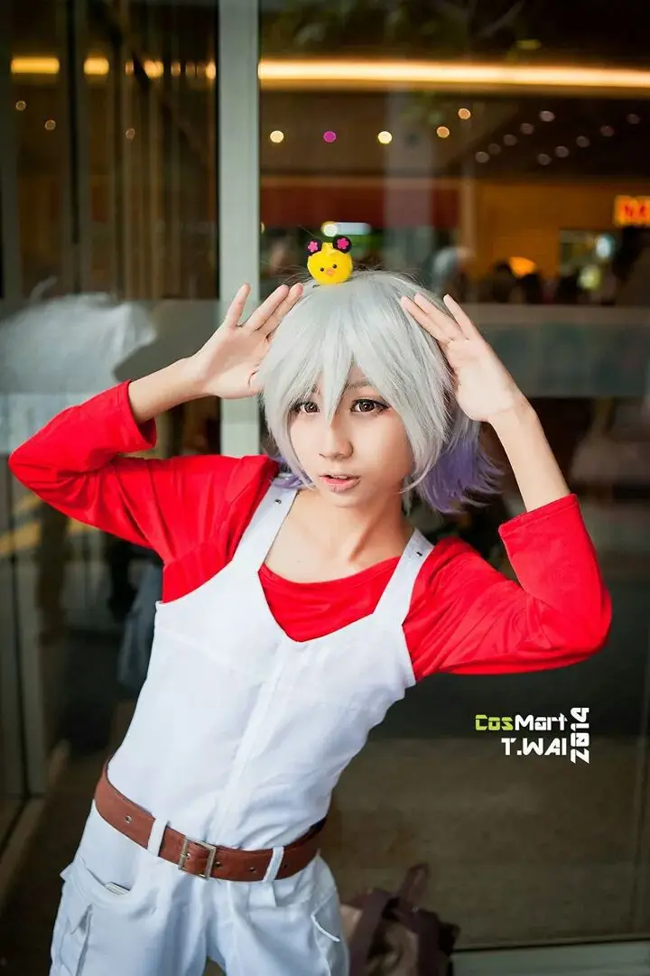 MCOSER-Manga-Cosplay-karneval-nai-Wig-35cm-Men-Women-Short-White-Purple ...