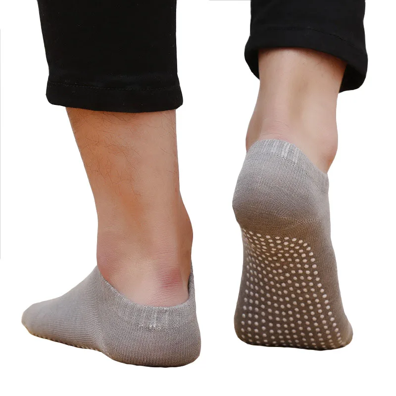 Men Professional Yoga Socks Polyester Anti Slip Rubber Antibacterial ...