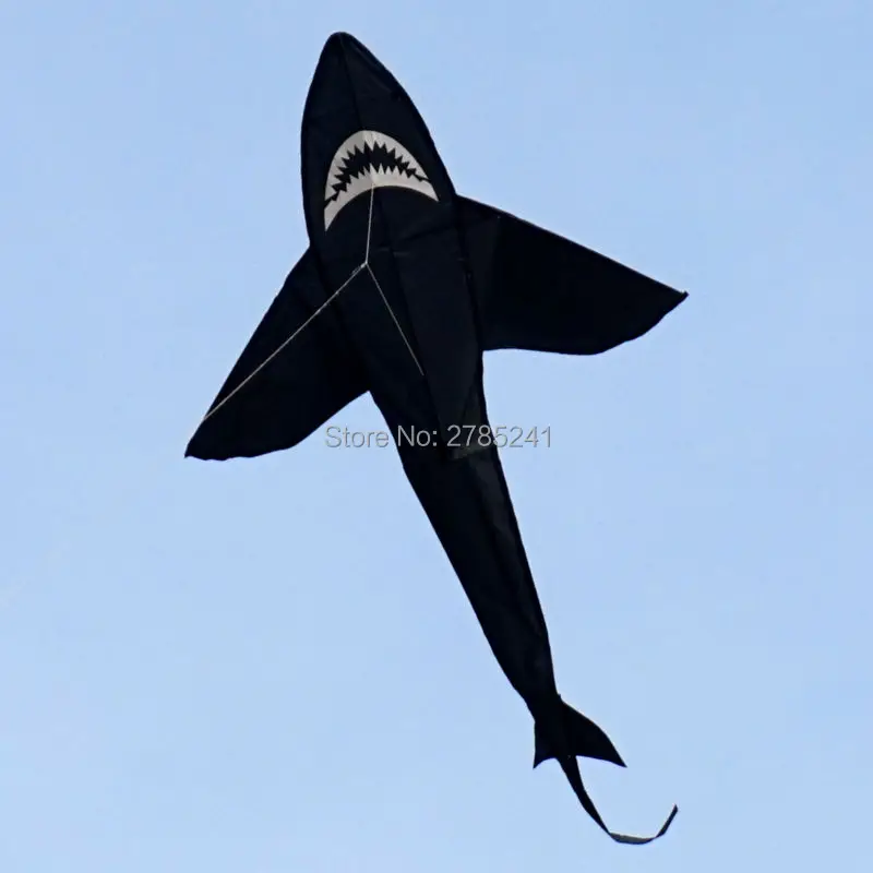 59 inch black Shark Kite single line Delta kites Outdoor fun sports toy ...