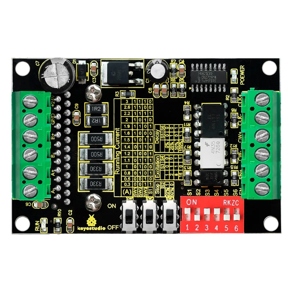 Keyestudio TB6560 Stepper Motor Drive Board For Arduino Projects(Black ...