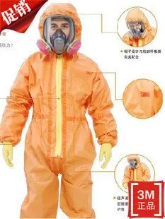Nuclear Radiation Protection Coveralls Suit with Respirator, Gloves and ...