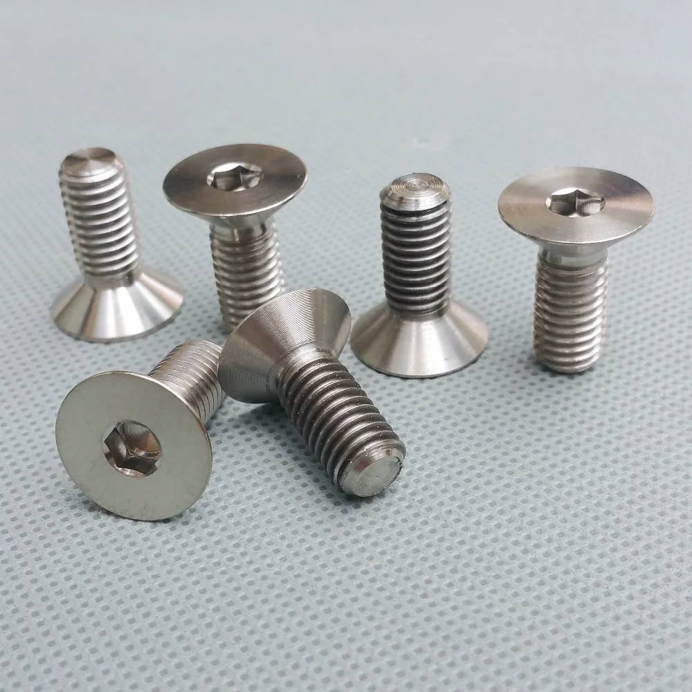 Titanium M8 Hex Bolts 4-Piece Titanium M8 Taper Head Screws – M8x20 To M8x40 Hex Bolts For Bike ...