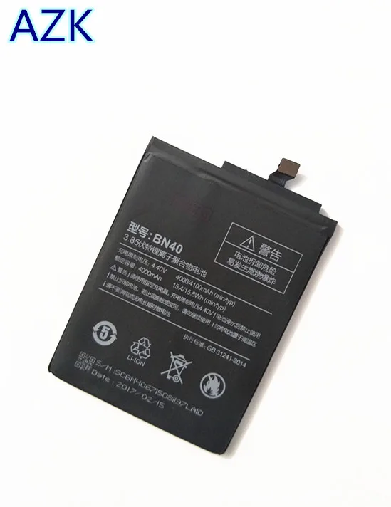 מוצר - AZK New 4000mAh BN40 Battery for Xiaomi Redmi 4 Pro Prime 3G RAM ...