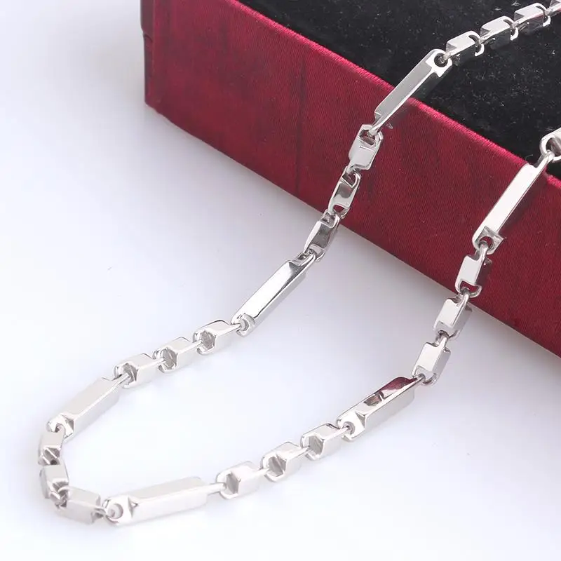3mm width square chains length 55cm 316L Stainless steel Necklace for ...