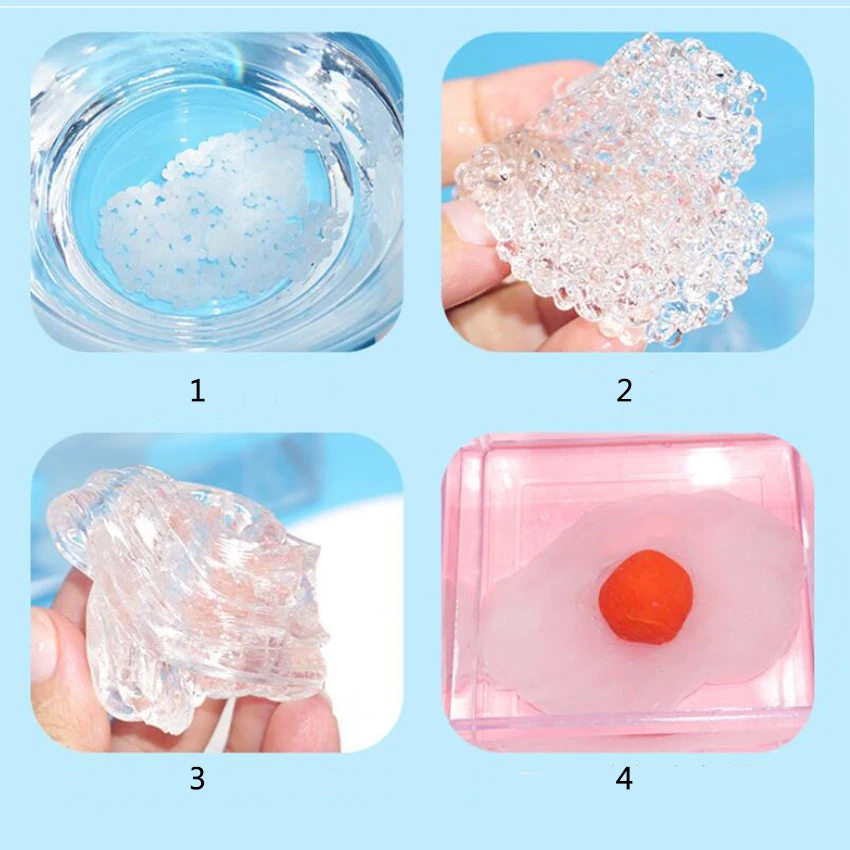 Transparent 3D Fluffy Foam Clay Slime DIY Soft Cotton Slime Ball Kit No ...