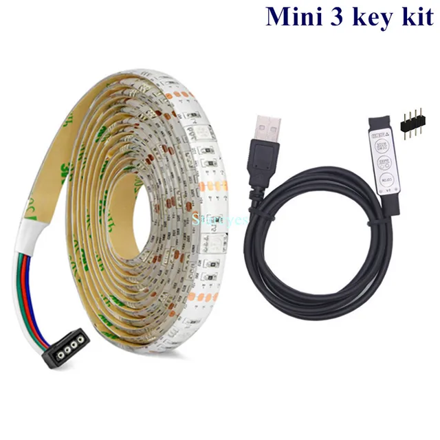 SMD 5050 RGB LED Strip DC 5V USB LED Light Strip Flexible IP20 IP65 ...