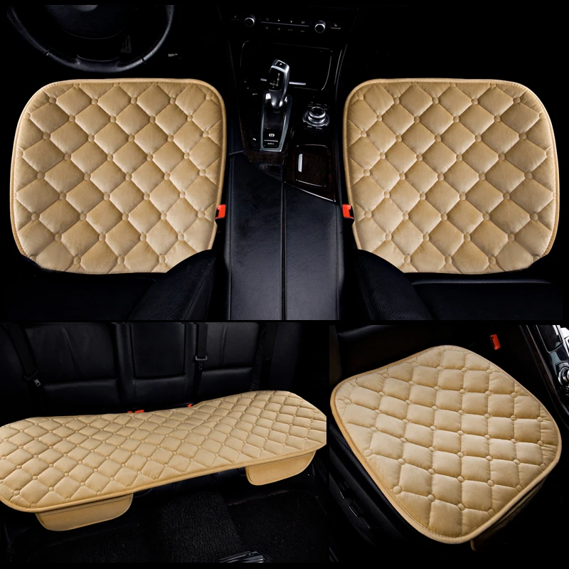 Warm Velvet Car Seat Cover Cushion Winter Universal Front Rear Suv