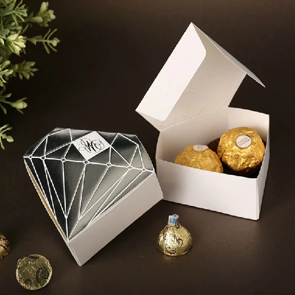 Creative Diamond Design Candy Boxes Classic Candy Gift Chocolate Favor ...