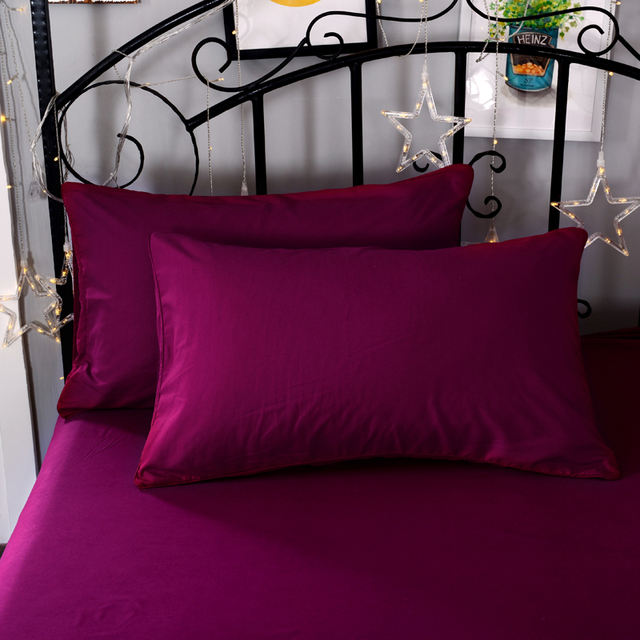 One Pair of Solid Color Pillowcases (16 colors) - Bedding Sets Collection