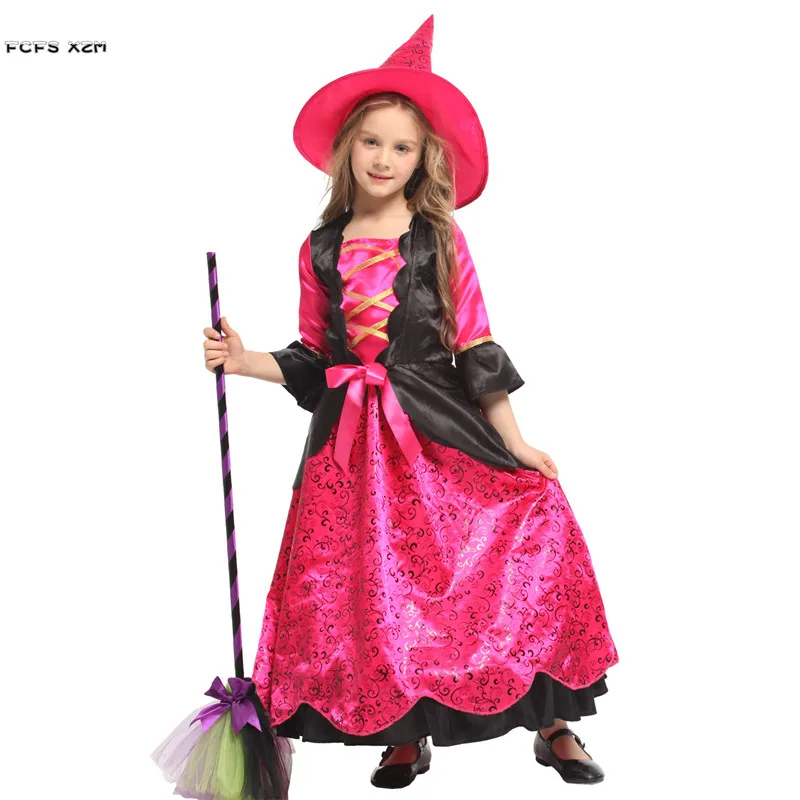 Girls Pink Witch Costume