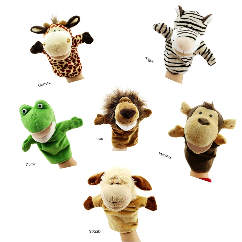 Cute Furry Kids Cartoon Animal Hand Puppets Chic Designs Learning Aid ...