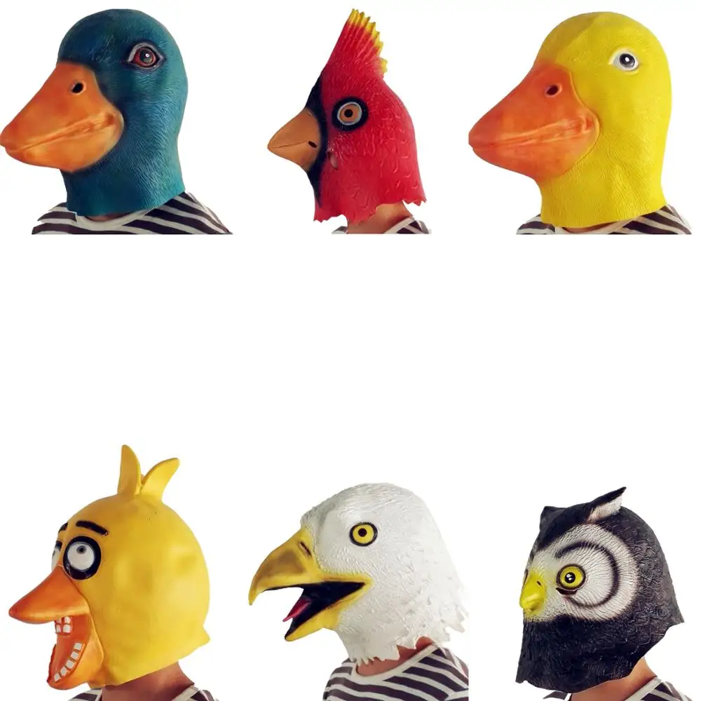 Animal Latex Mask Halloween Party Props Realistic Birds Mask - Costume ...