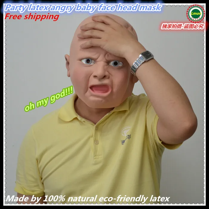 2015-New-Halloween-Party-Angry-Baby-Mask-Lovely-Baby-Full-Head-Latex ...