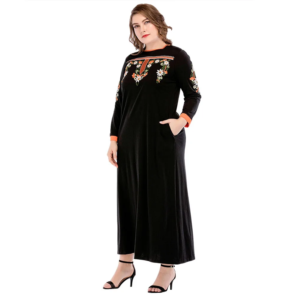 2018 elegent style plus size muslim women abaya M XXL|Islamic Clothing ...