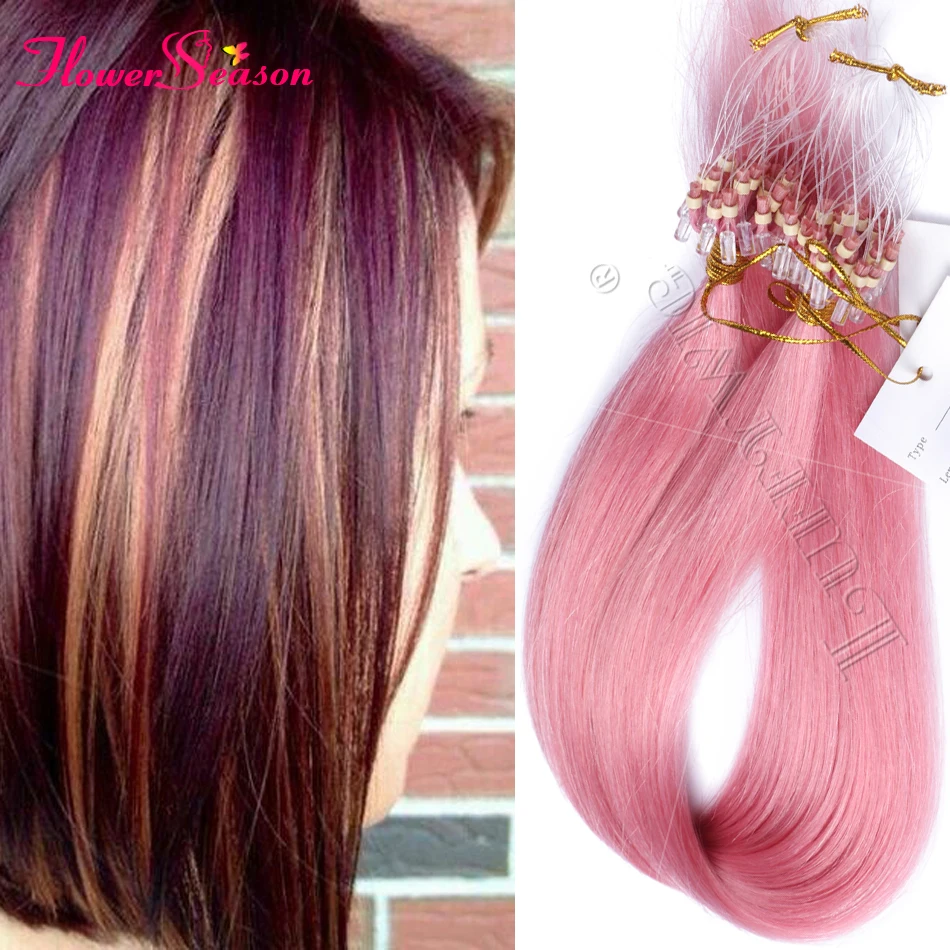 Online Buy Wholesale pink human hair extensions from China pink human ...
