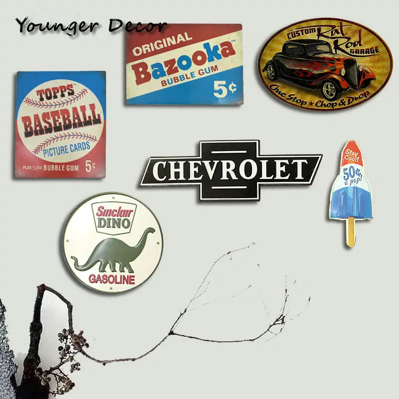 Topps Baseball Retro Metal Poster Sinclair Dino Wall Metal Decor ...