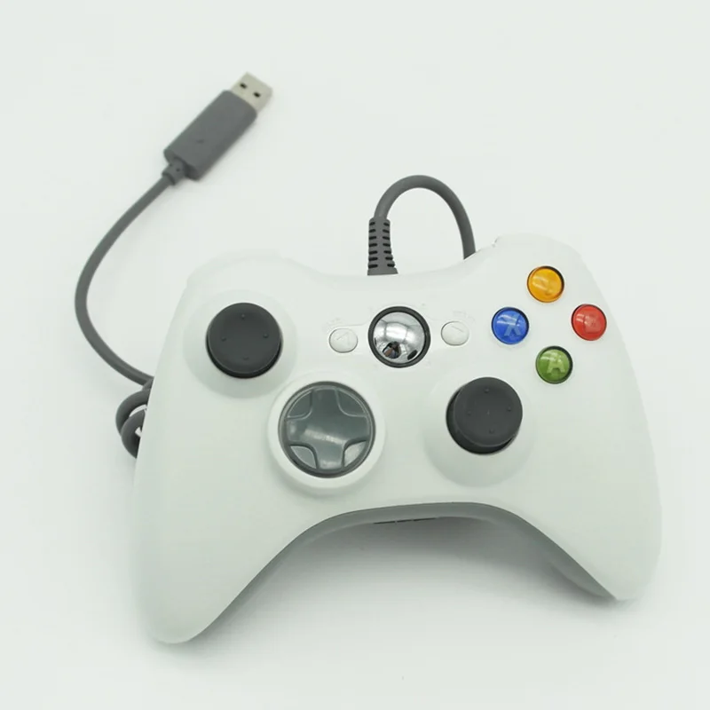 Xbox 360 Wired Controller Black And White Gaming Controllers