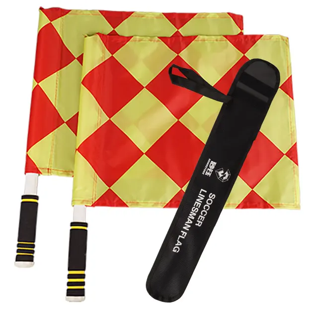 Soccer referee flag with bag