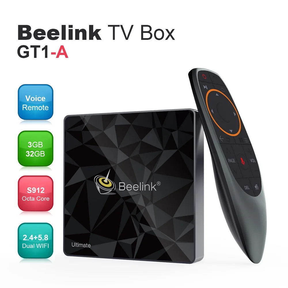 Beelink GT1 Ultimate TV Box 3G 32G Amlogic S912 Octa Core CPU DDR4 2.4G ...